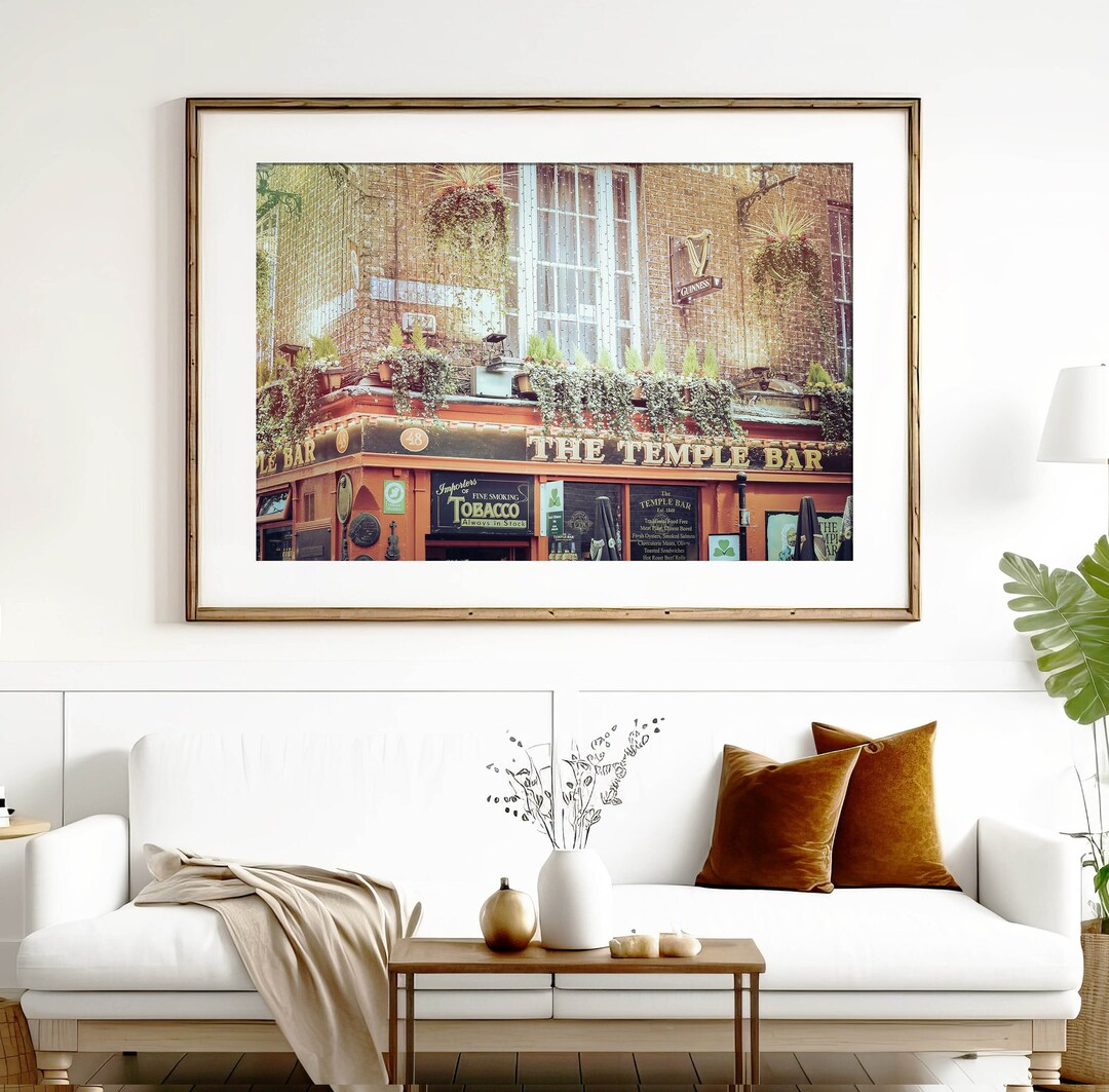 Ireland Print, Temple Bar Art, Dublin Wall Art, Irish Decor Color ...