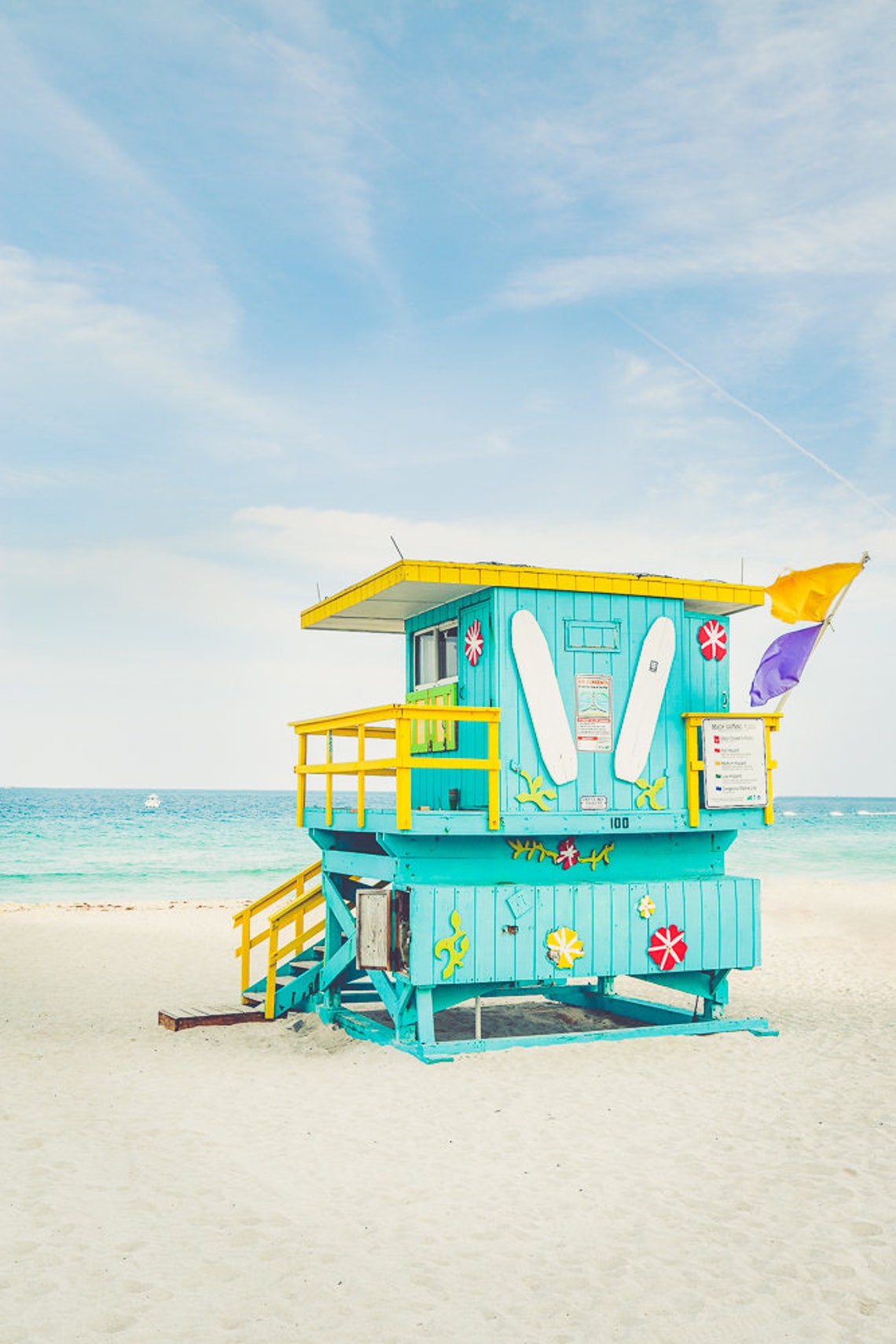 Miami Photography Beach Art Surf Decor Lifeguard Stand - Etsy