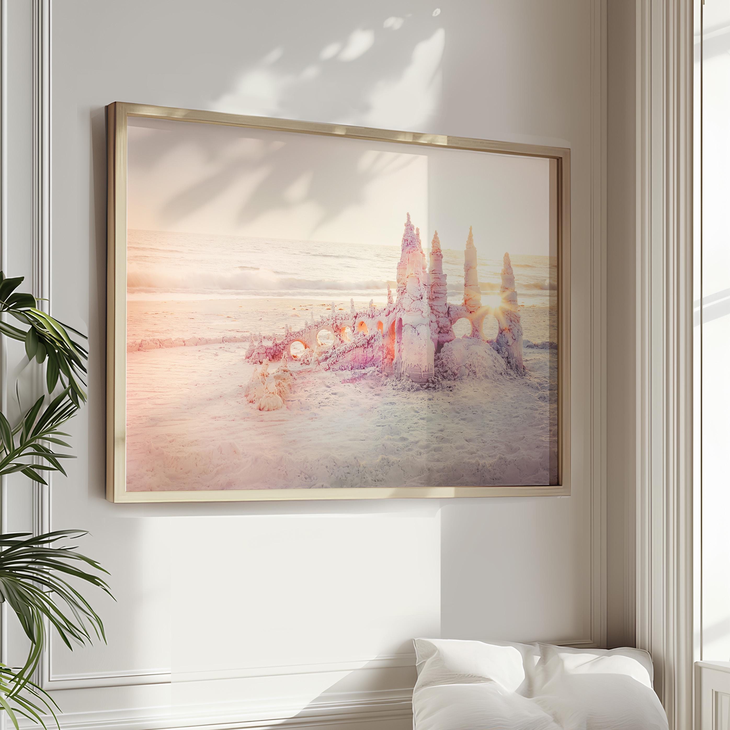 Sandcastle Art, Beach Photography Print, Coastal Decor, Nursery Art ...
