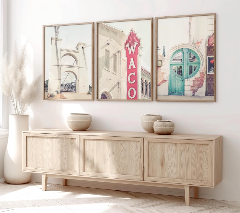 Waco Texas Photography - Unframed | Waco Wall Art, Texas Print Set of 3 ...