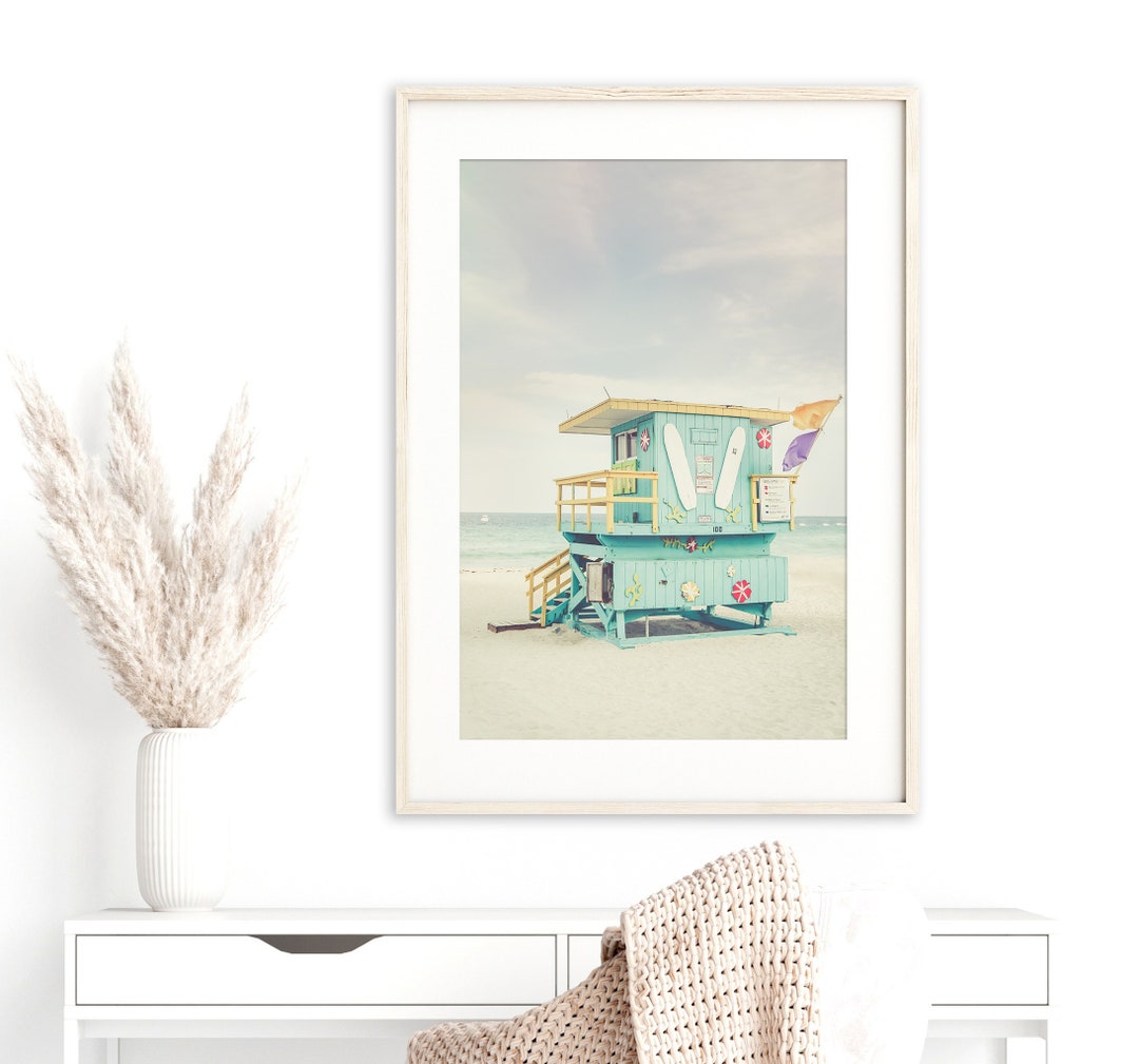 Miami Photography, Beach Art, Surf Decor, Lifeguard Stand, South Beach ...