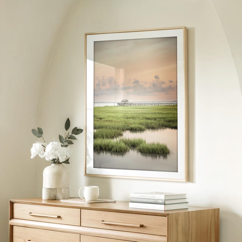 Charleston Print, Marsh Print Shem Creek Low Country Art Charleston ...