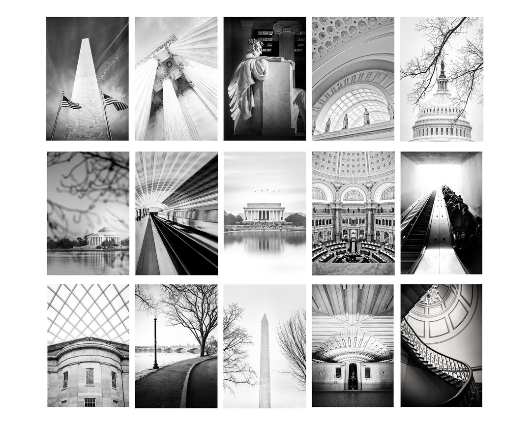 Washington DC Art, Print Set of 15 - Choose Your Favorites ...