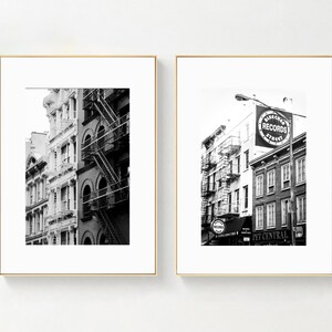 New York City Set of 2 NYC Art Prints Black and White - Etsy