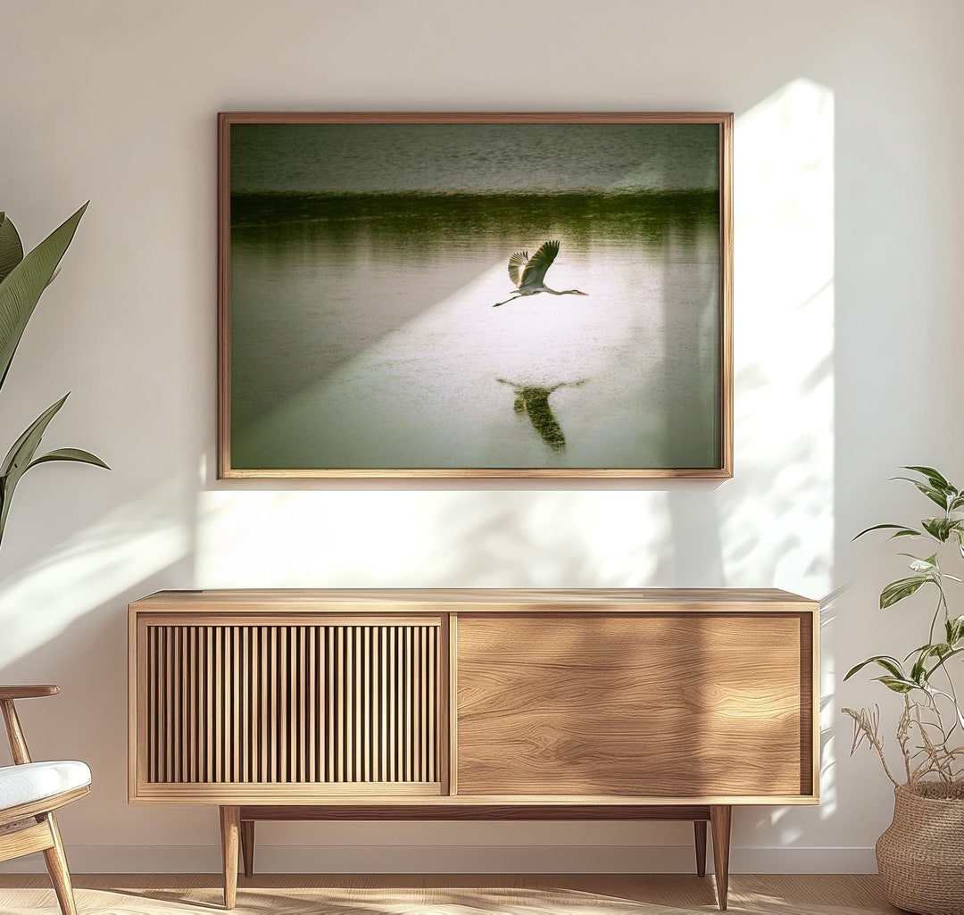 Blue Heron Art Bird Photography Bird Print Modern Decor Moody Wall Art ...