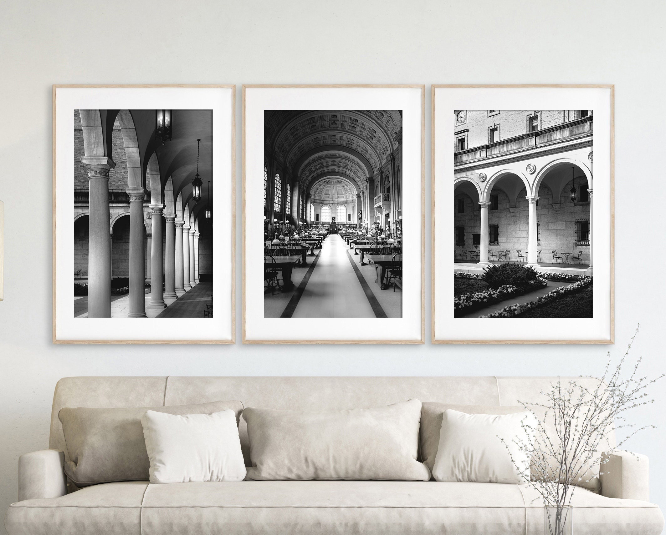 Boston Art - Boston Public Library Print Set - Unframed Photography ...