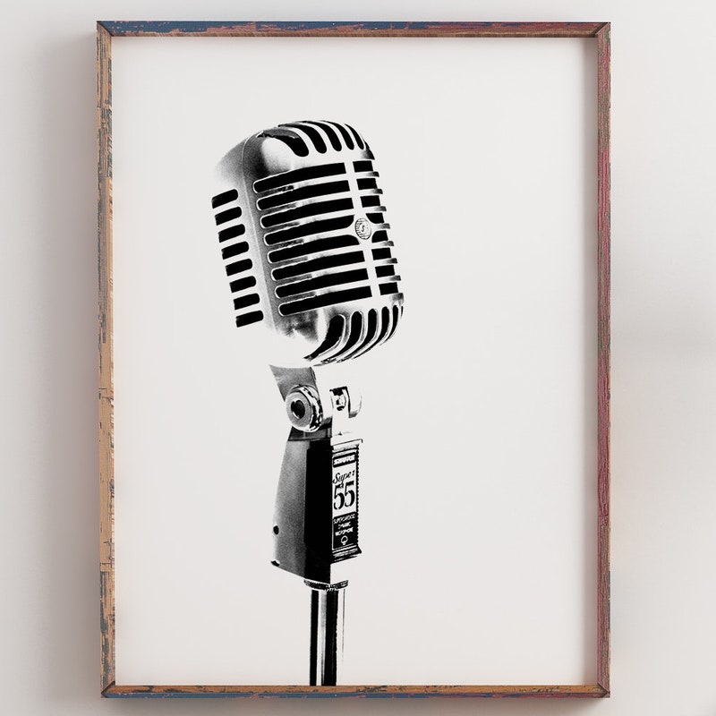 Microphone Art - Etsy