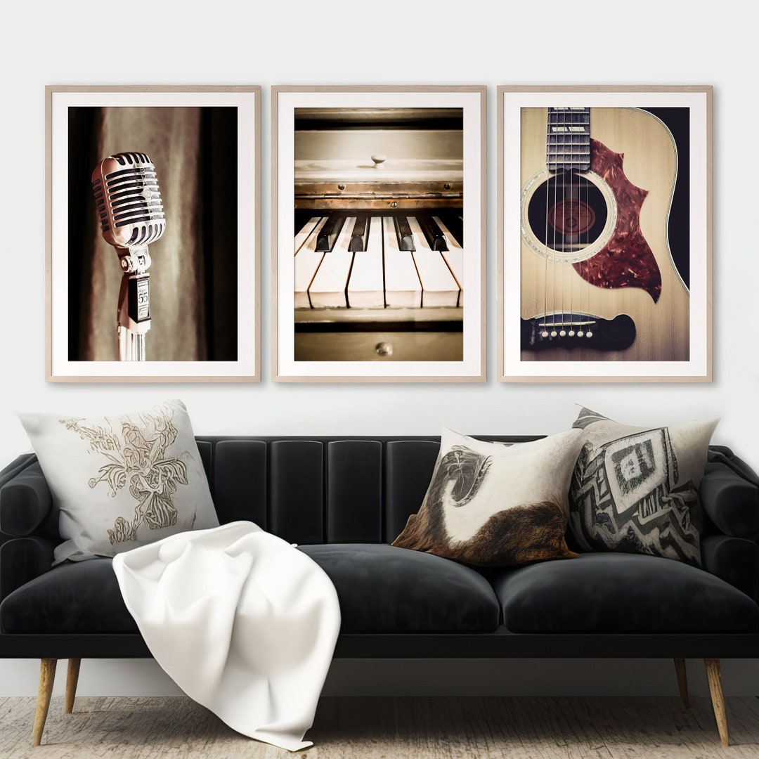 Music Art Set of 3 Music Prints Gift for Music Lover Wall Art Gift for ...