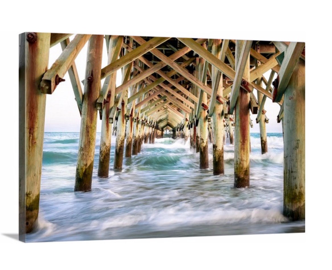 Beach Wall Art Ocean Pier Canvas Many Sizes Coastal | Etsy