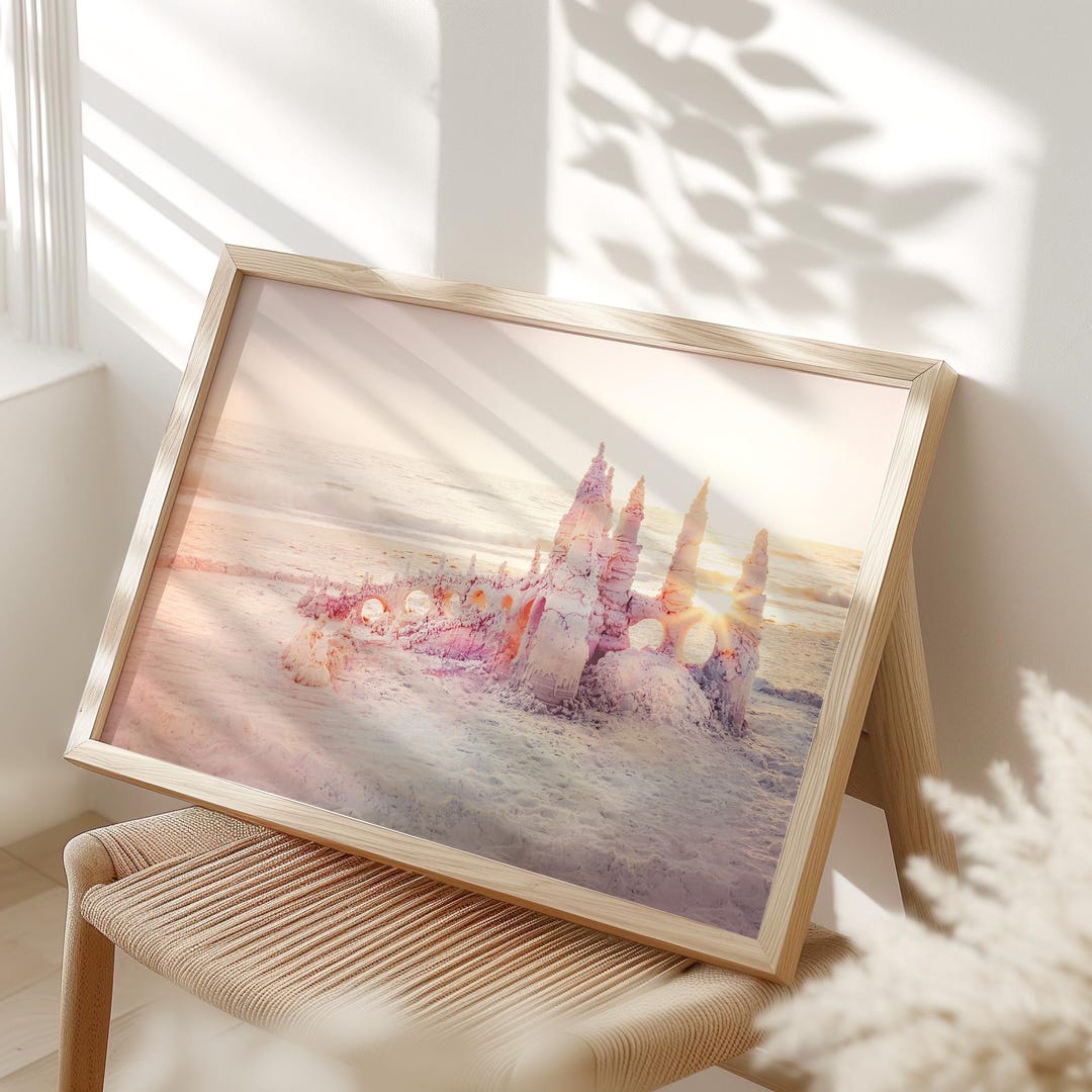 Sandcastle Art, Beach Photography Print, Coastal Decor, Nursery Art ...