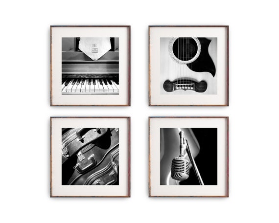 Black And White Music Paintings