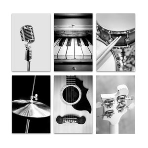 Music Art, Black and White Photography Music Prints Gift for Musician ...