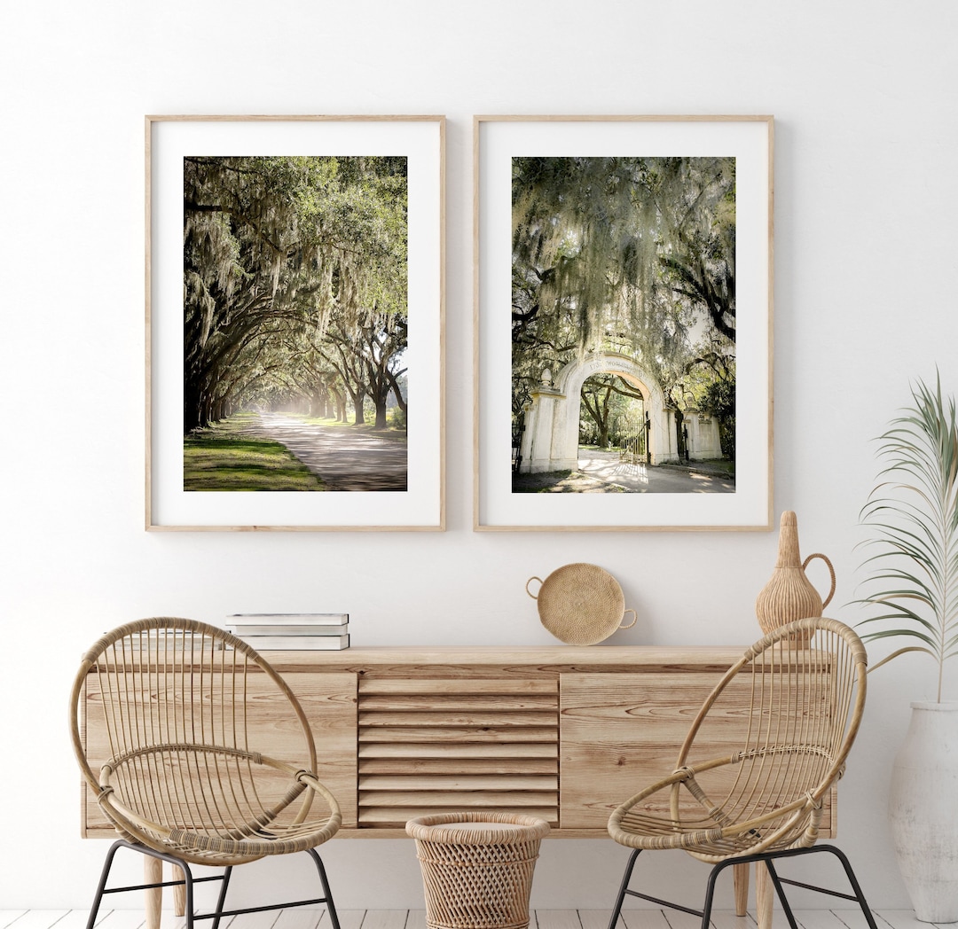Savannah Wall Art, Print Set of 2, Georgia Photography Unframed ...