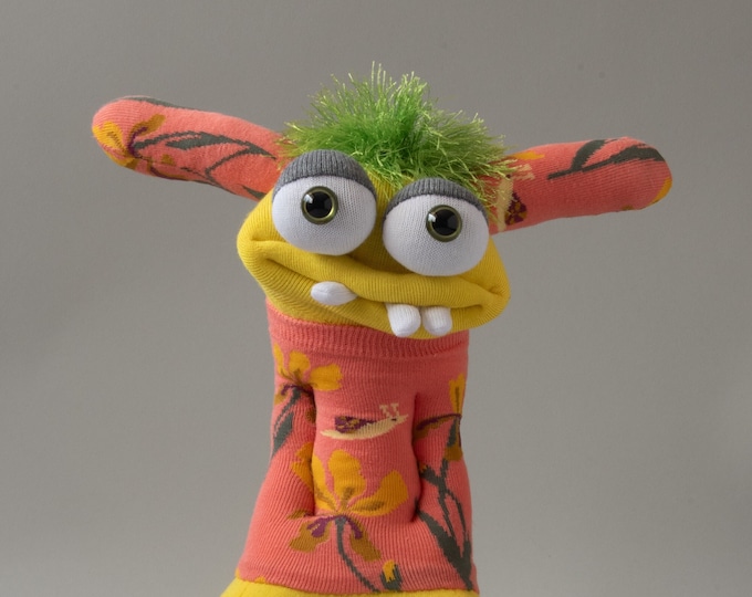 Handmade Cute Plushy, Friendly Monster, Gift Under 40 Dollars, Therapy ...