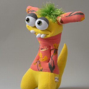 Handmade Cute Plushy, Friendly Monster, Gift Under 40 Dollars, Therapy ...