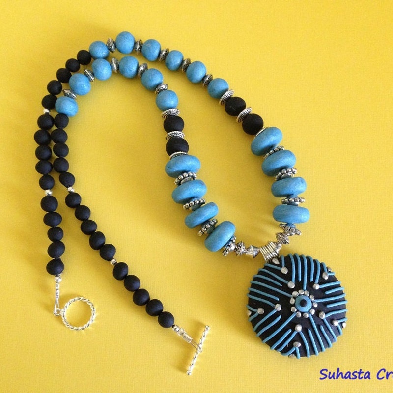 Poly Clay Necklace - Etsy