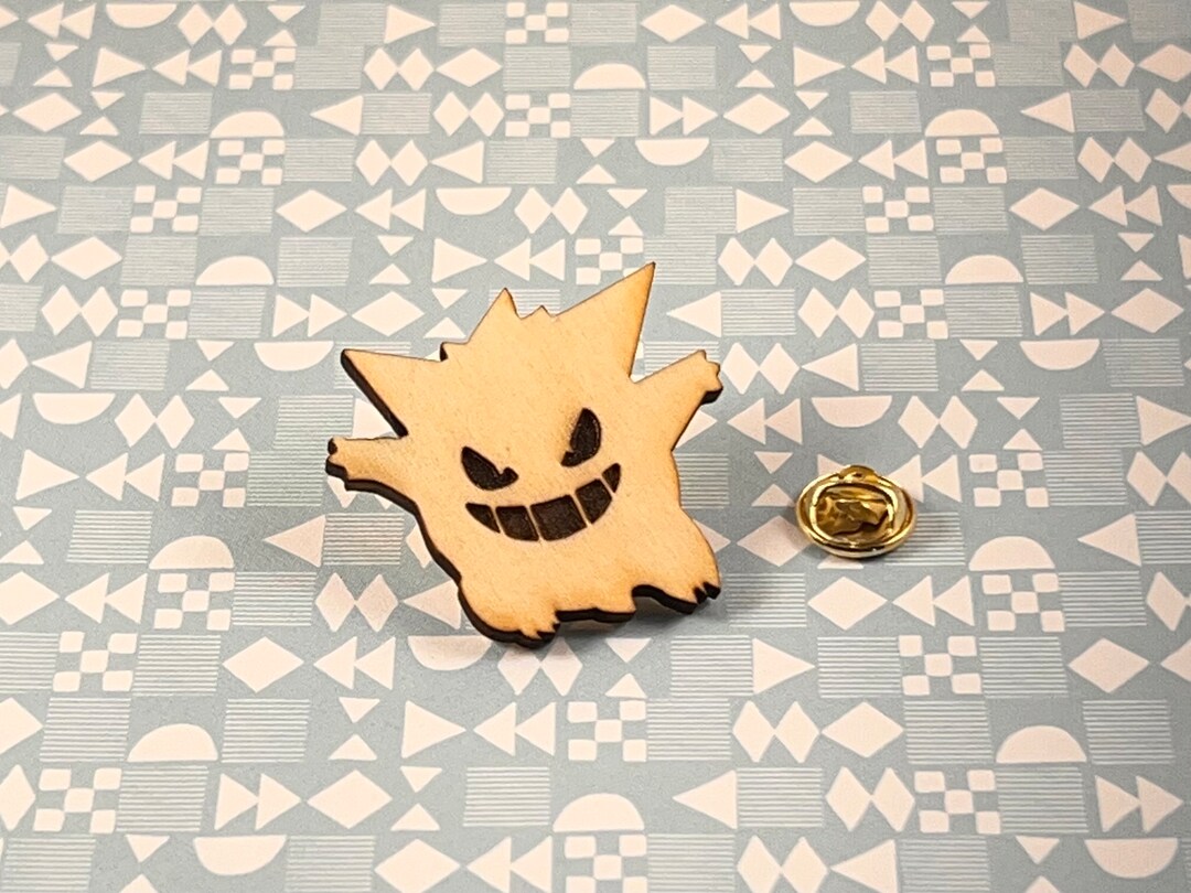 Gengar Wood Pin Pokémon Inspired Pin or Brooch - Etsy