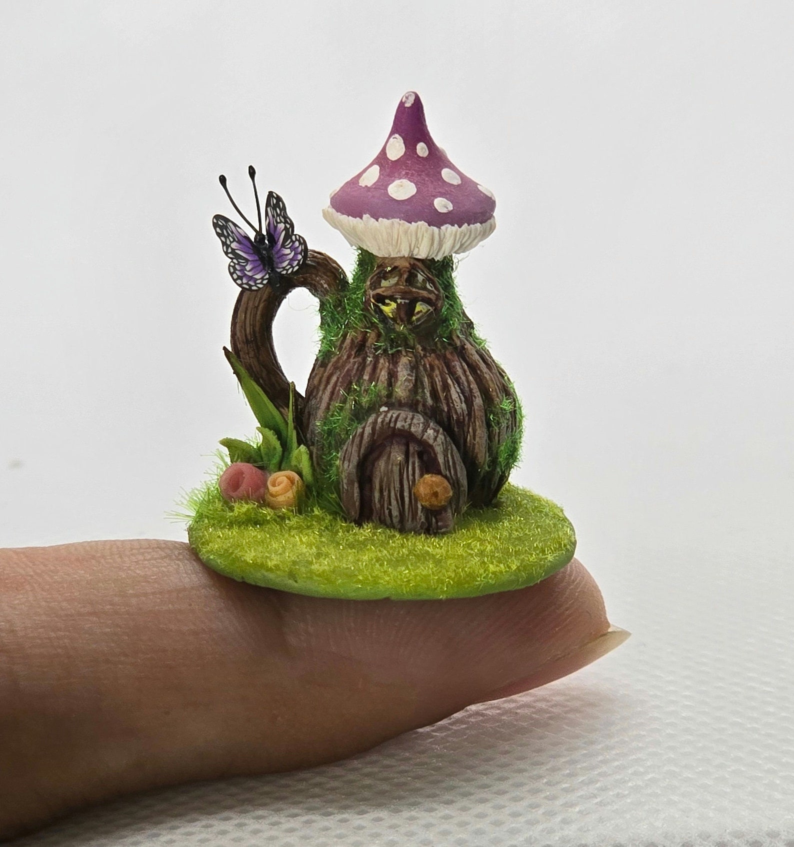 READY TO SEND Miniature Tea House Fairy House and Gift Polymer Clay ...