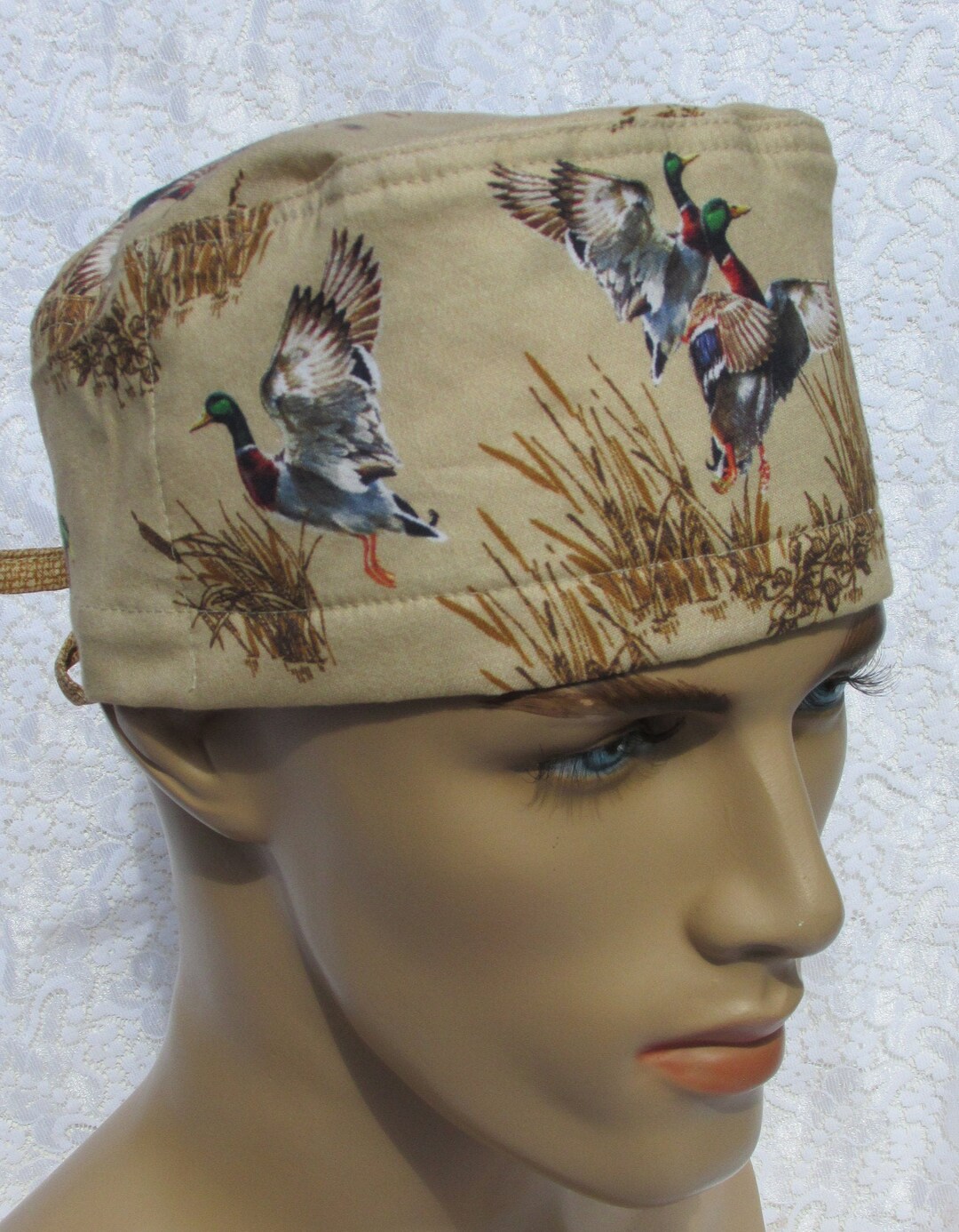 Mallard Ducks Scrub Cap, Chemo Hat, Chef's Hat With a Cotton Terry ...