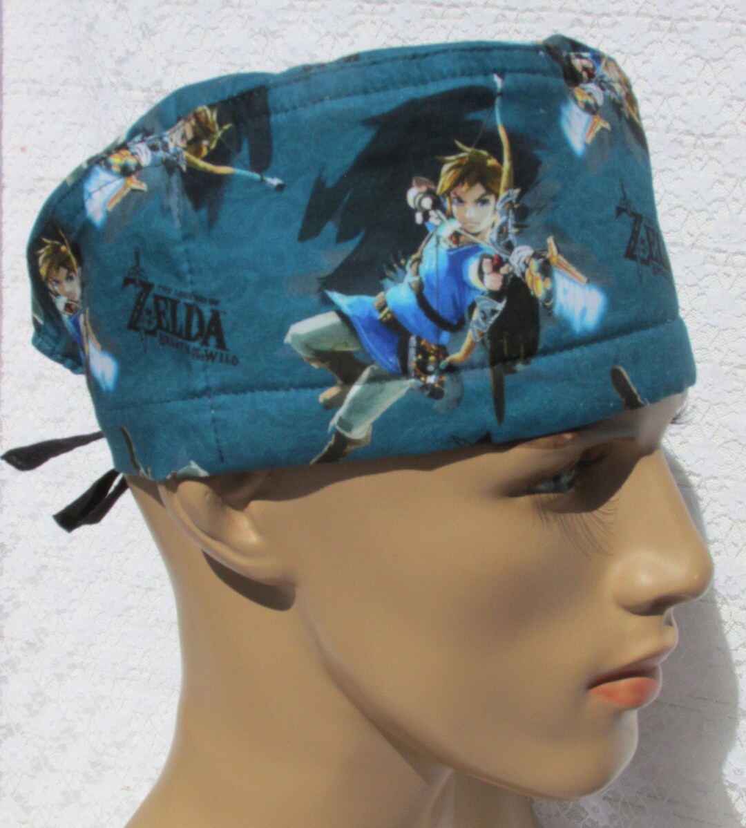 Gamer Character Scrub Cap, Chemo Hair Loss Hat, Chef Hat With a Cotton ...