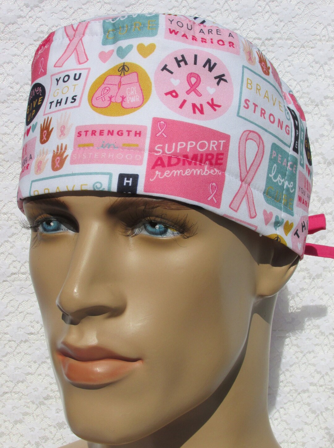 Breast Cancer Scrub Cap, Chemo Hair Loss Hat With a Cotton Terry Cloth ...