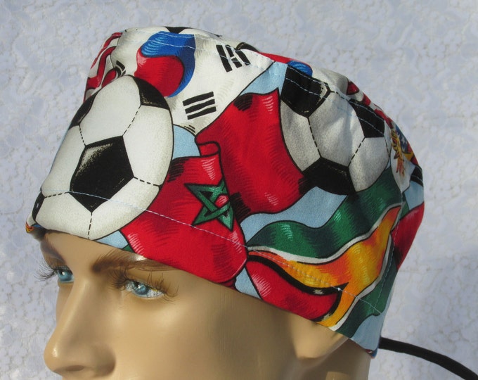 Mens Scrub Hat or Surgical Cap Soccer Balls - Etsy