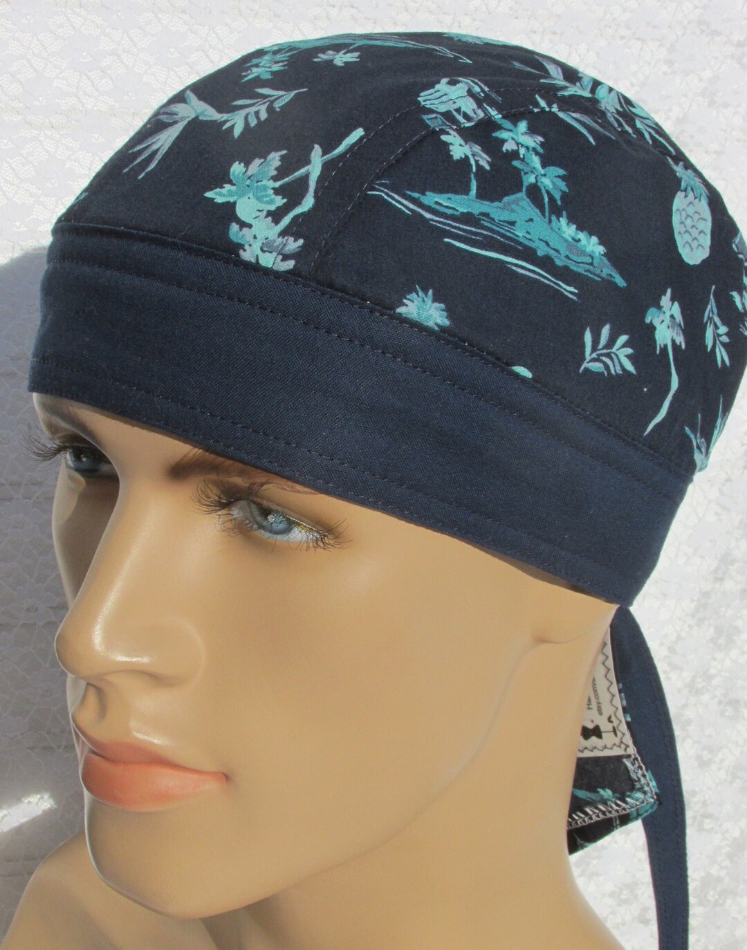 Island Tiki Hawaiian Chemo Hat Chef Hat Du Rag Skull Cap - Etsy