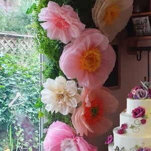 Wedding Paper Flowers Tissue Paper Decorbackdrop Flower - Etsy