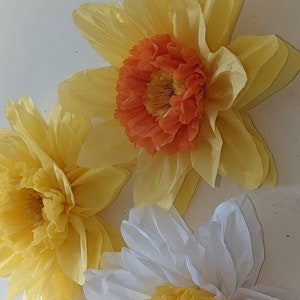 Paper Flower Daffodils Wall Backdrop Easter Party Wedding Birthday Baby ...
