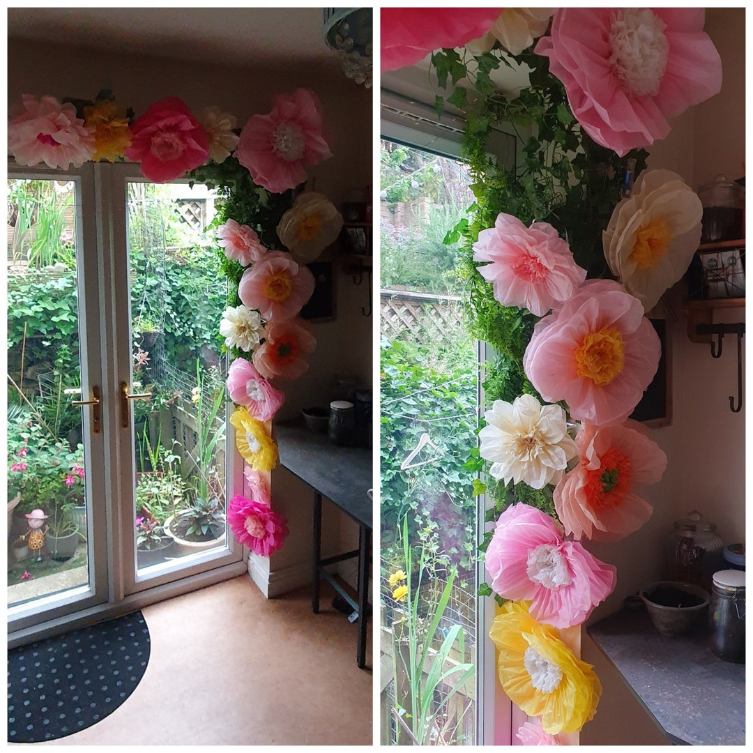 Wedding Paper Flowers Tissue Paper Decor,backdrop, Flower Wall ...