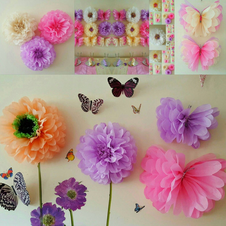 Two Giant 19 Flower Wedding Party Babyshower Bedroom - Etsy