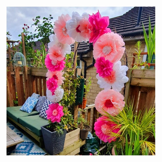 Tissue Paper Flowers Wall How To Make A Three Color Tissue Paper