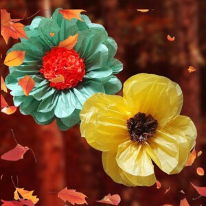 1 X Fall, Autumn, Paper Flower Shop Window Display, Baby Shower, Party ...