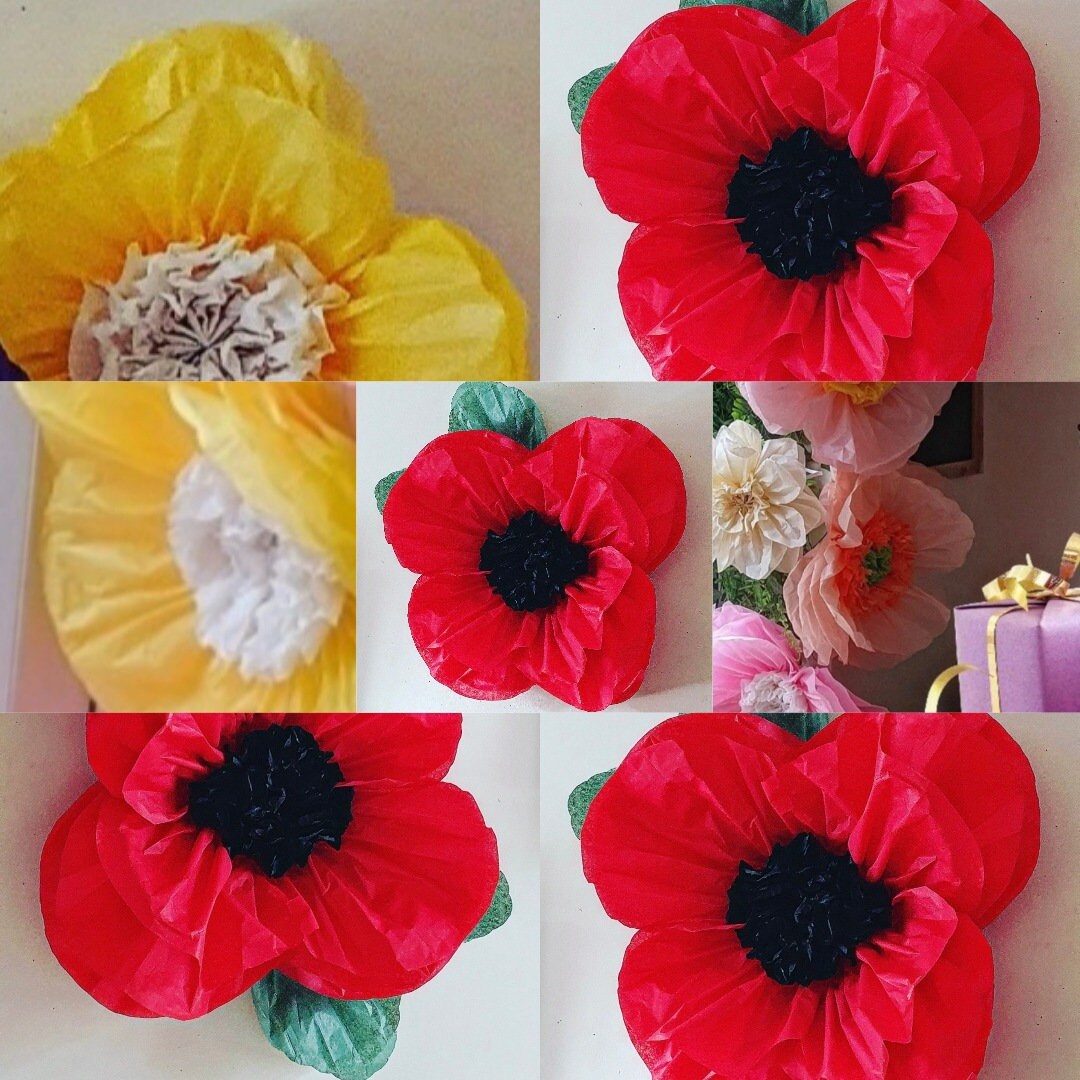 Poppy Decorations Tissue Paper Poppies Flowers . Shop Window Wizard of ...