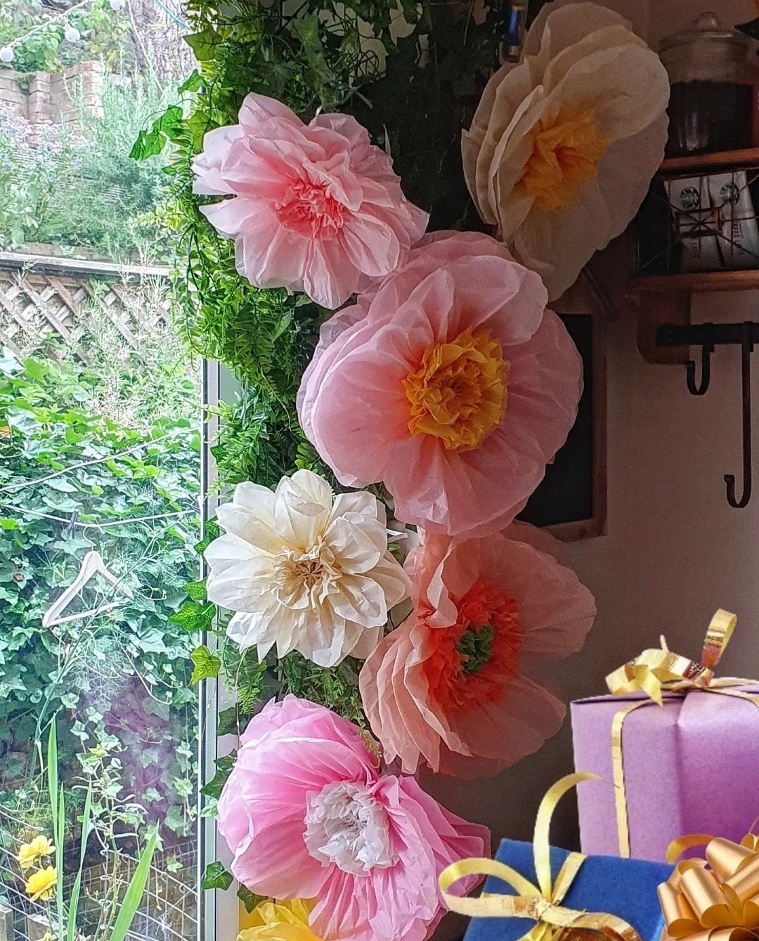 Wedding Paper Flowers Tissue Paper Decorbackdrop Flower - Etsy UK