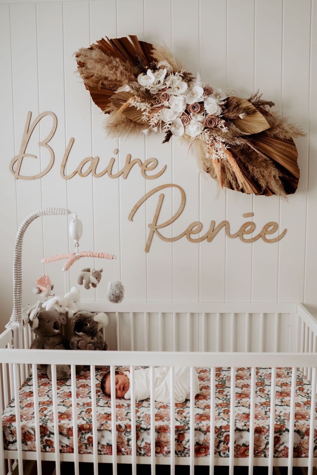 Personalised Wooden Name Sign – Custom Name Plaque, Nursery Wall Decor ...