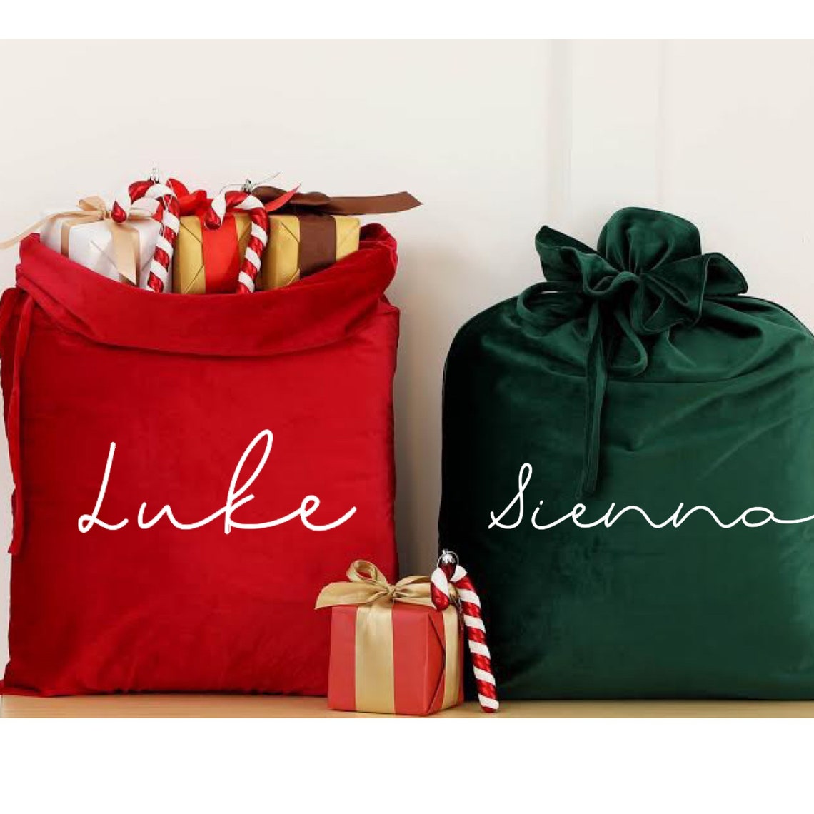Velvet Luxury Santa Sacks Personalised Santa Sacks | Etsy