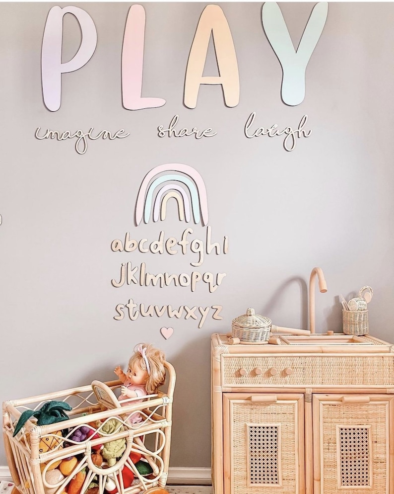 PLAY Sign Playroom Decor - Etsy