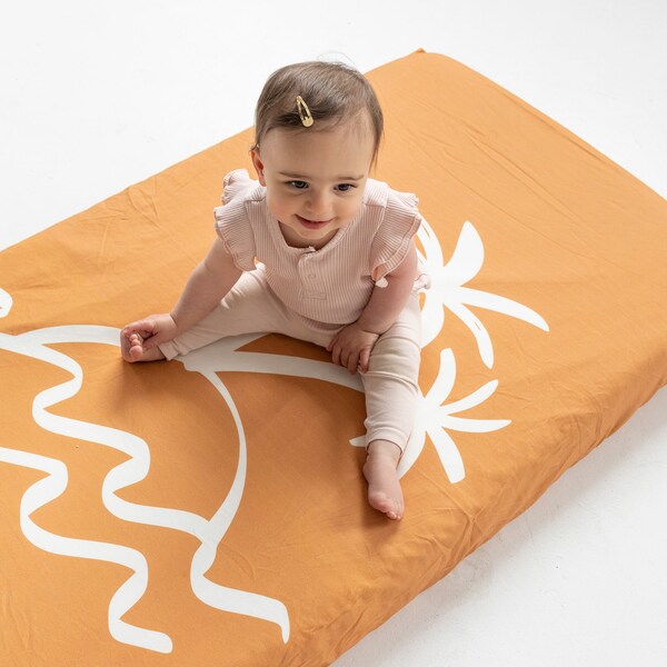Palm Tree Crib Sheet - Etsy