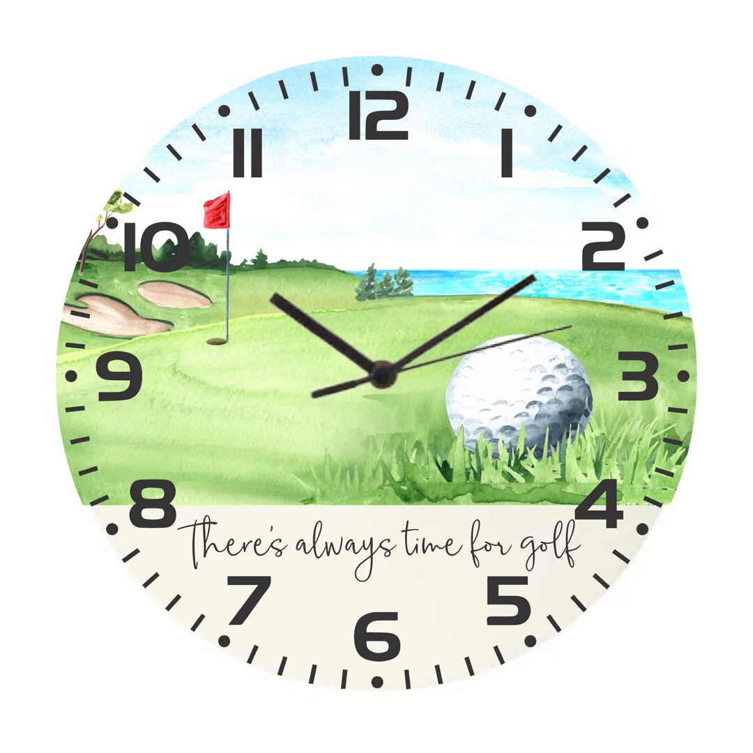 Personalised Clock Theres Always Time for Golf Father's Day Gift - Etsy