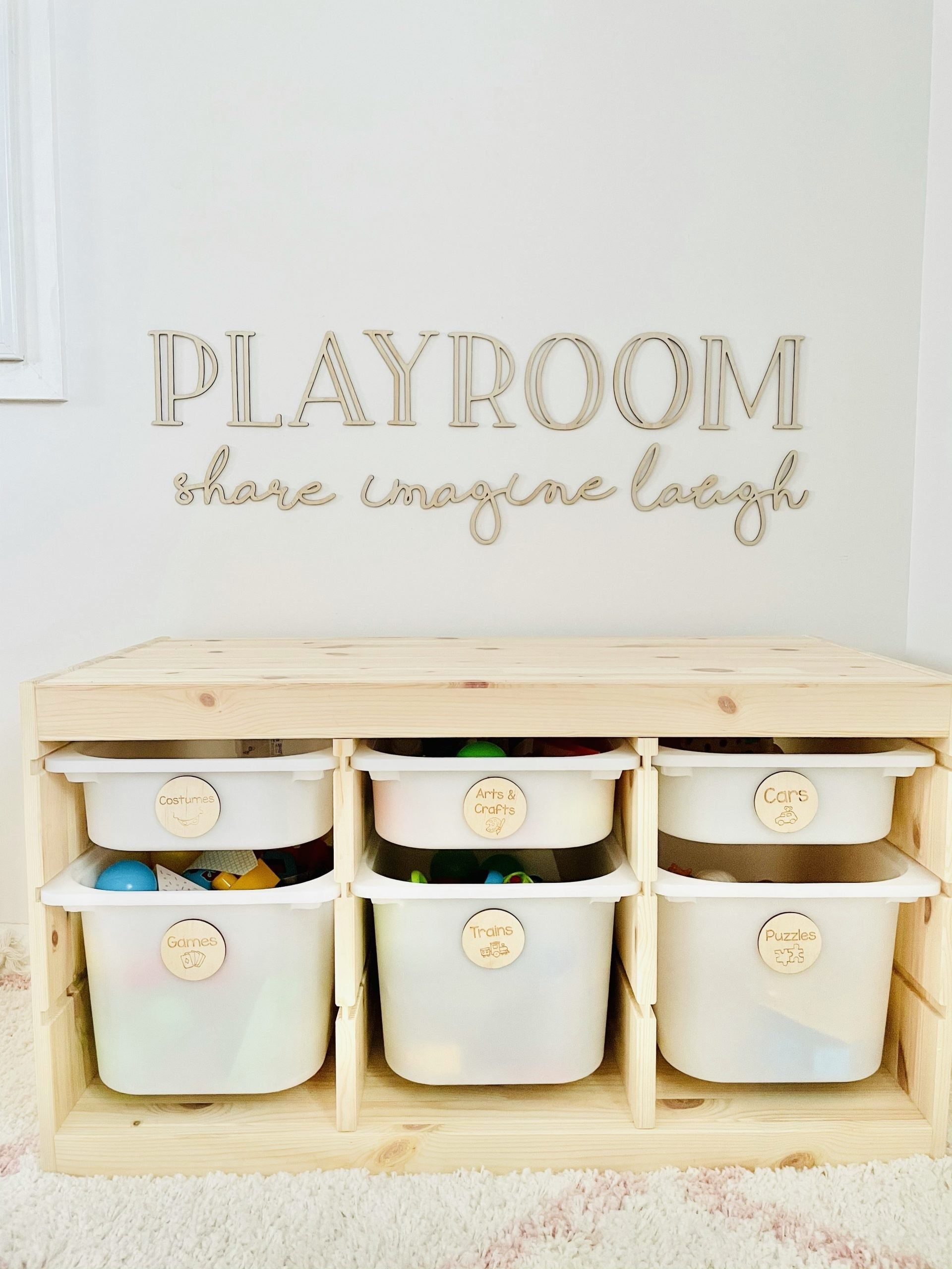 Wooden Toy Storage Labels Children's room Playroom Storage | Etsy