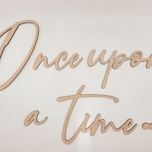 Once Upon a Time MODERN Wooden Wall Script Art - Etsy