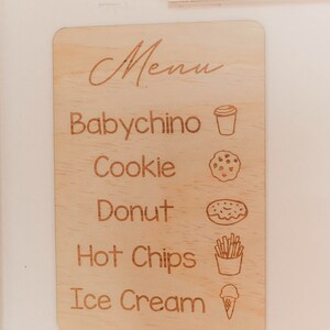 Kids Cafe Menu – Playroom Pretend Play Sign | Children’s Restaurant ...