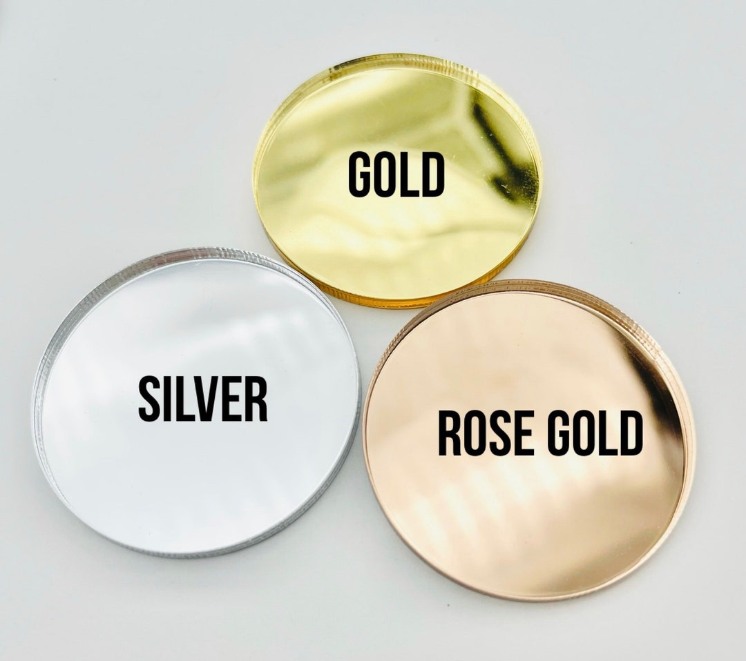 Acrylic Mirror Round Disc Blanks – Multiple Sizes 10mm to 600mm | DIY ...
