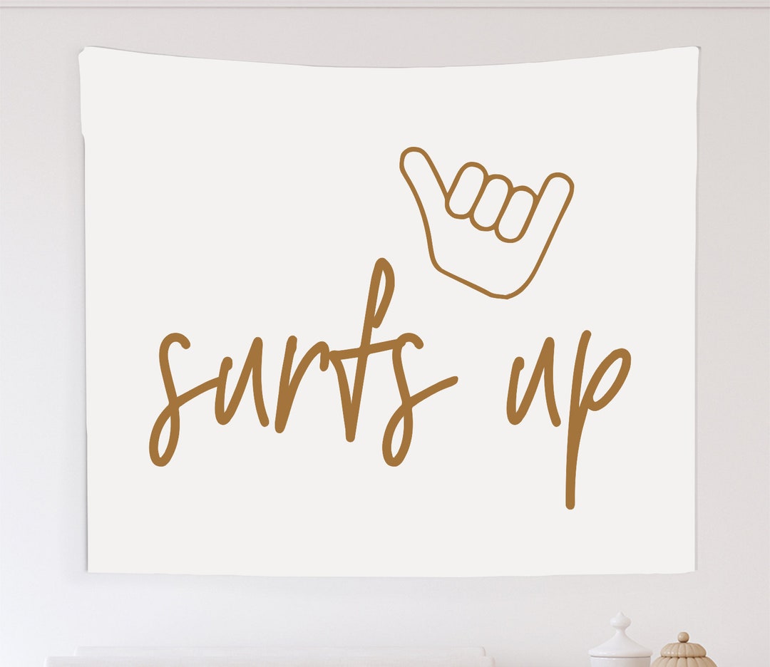 Surf’s up Canvas Wall Hang – Coastal Kids Room Decor | Beach Nursery ...