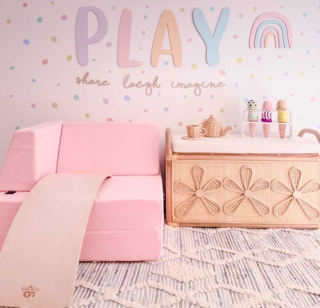PLAY Sign – Playroom Wall Decor, Kids Room Wooden Sign, Nursery Wall ...