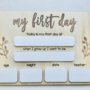 First Day of School Board – Whiteboard Sign, Back to School Photo Prop ...