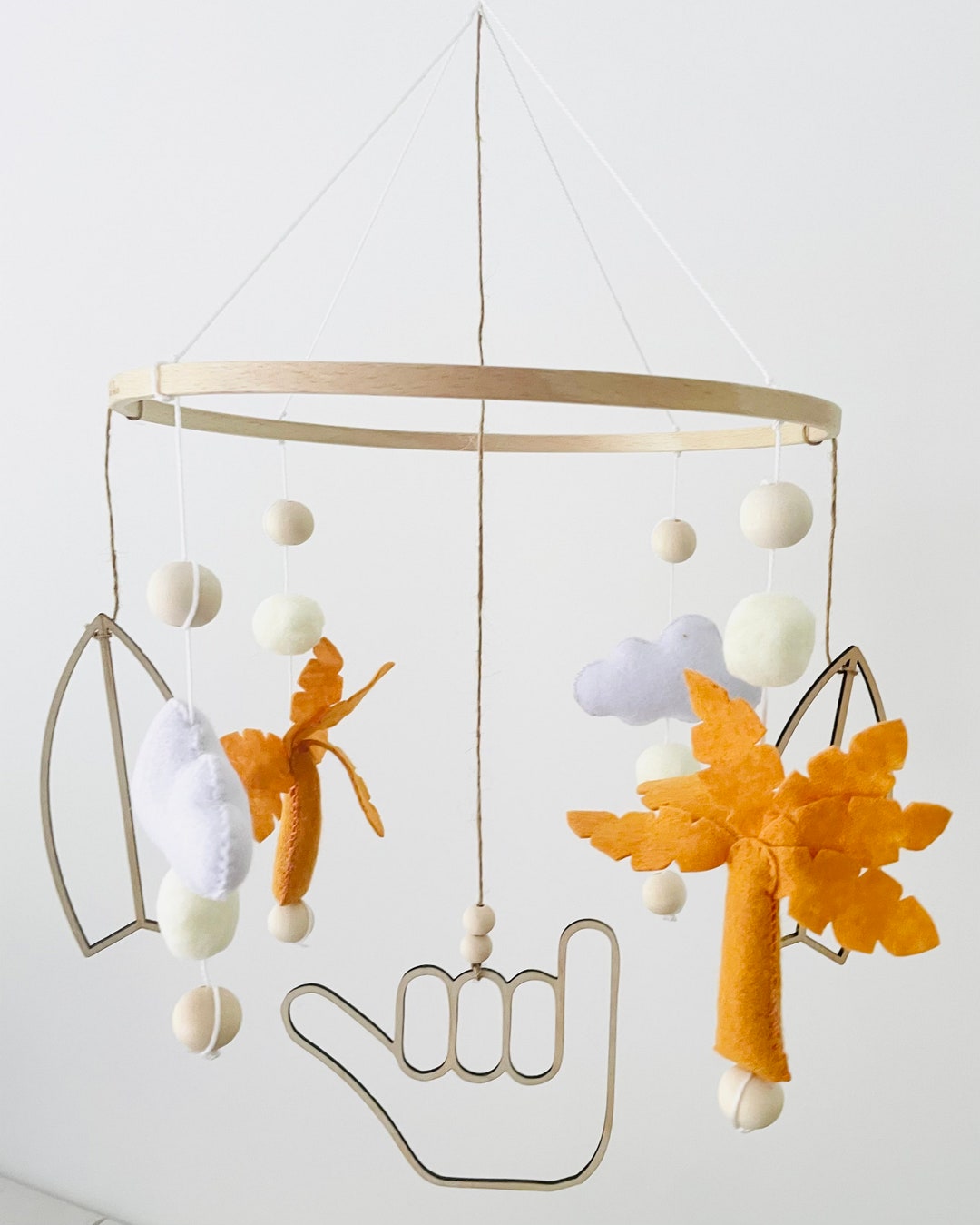 Tropical Palm Tree Nursery Mobile – Baby Room Decor | Handmade Jungle ...