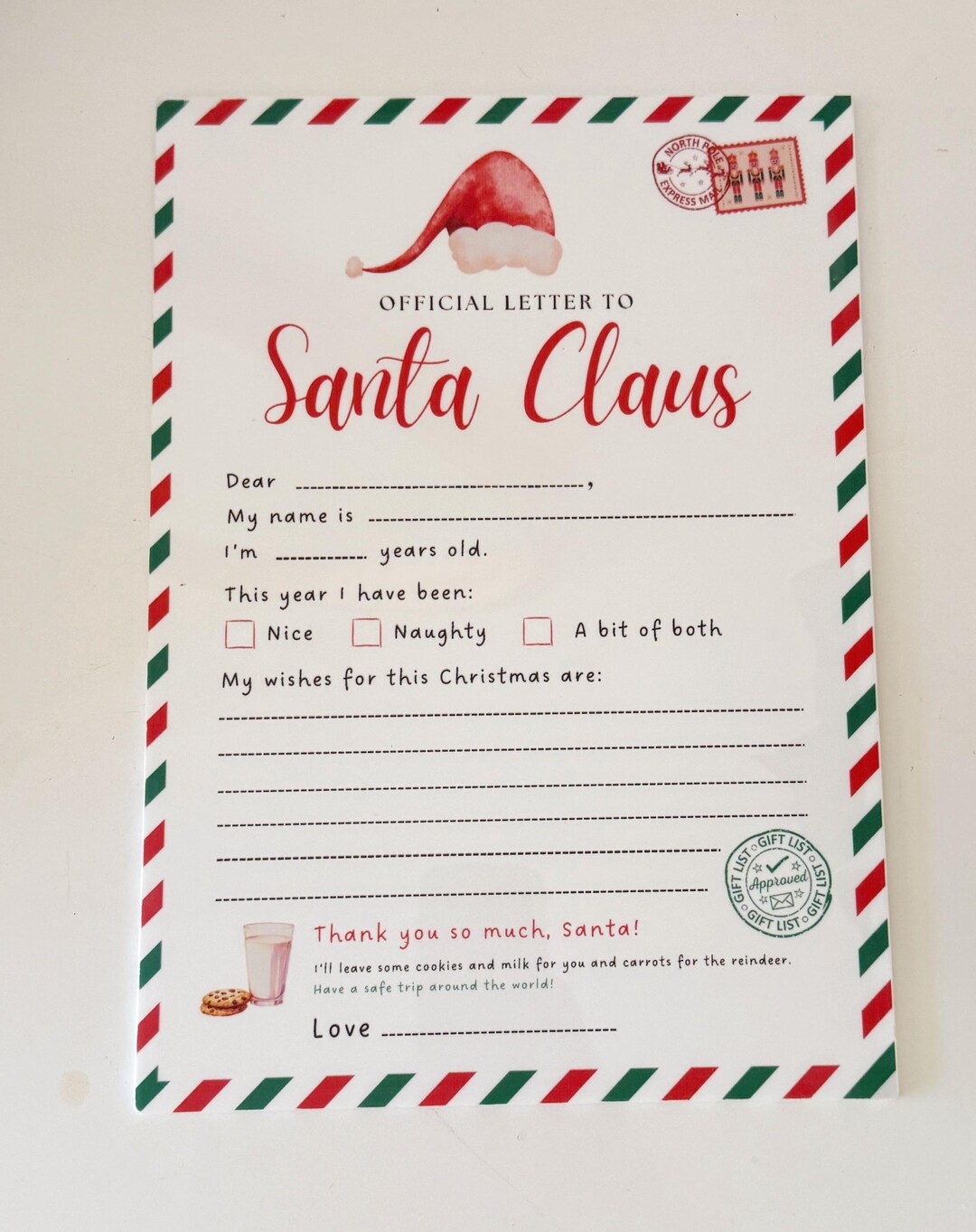 Reuseable Santa Letter - Etsy