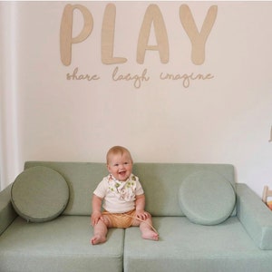 PLAY Sign – Playroom Wall Decor, Kids Room Wooden Sign, Nursery Wall ...